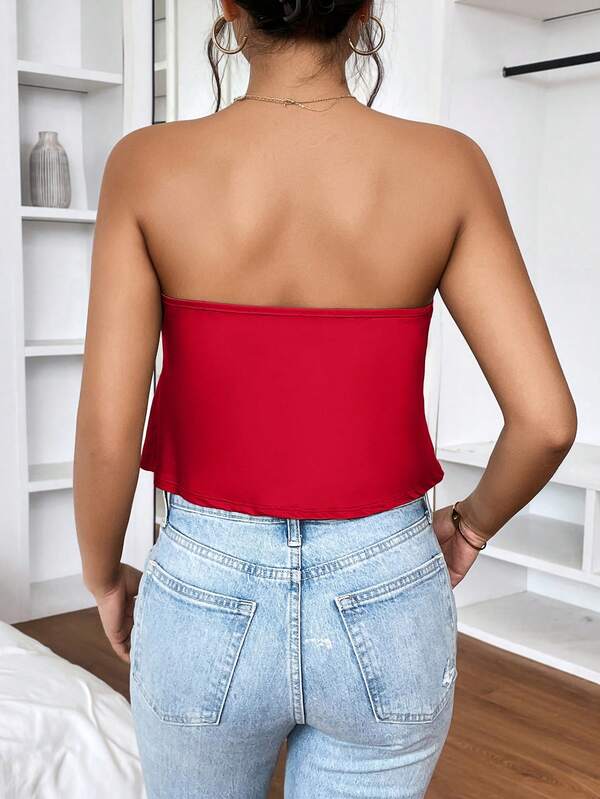 SHEIN privé Solid Tube Top | SHEIN UK