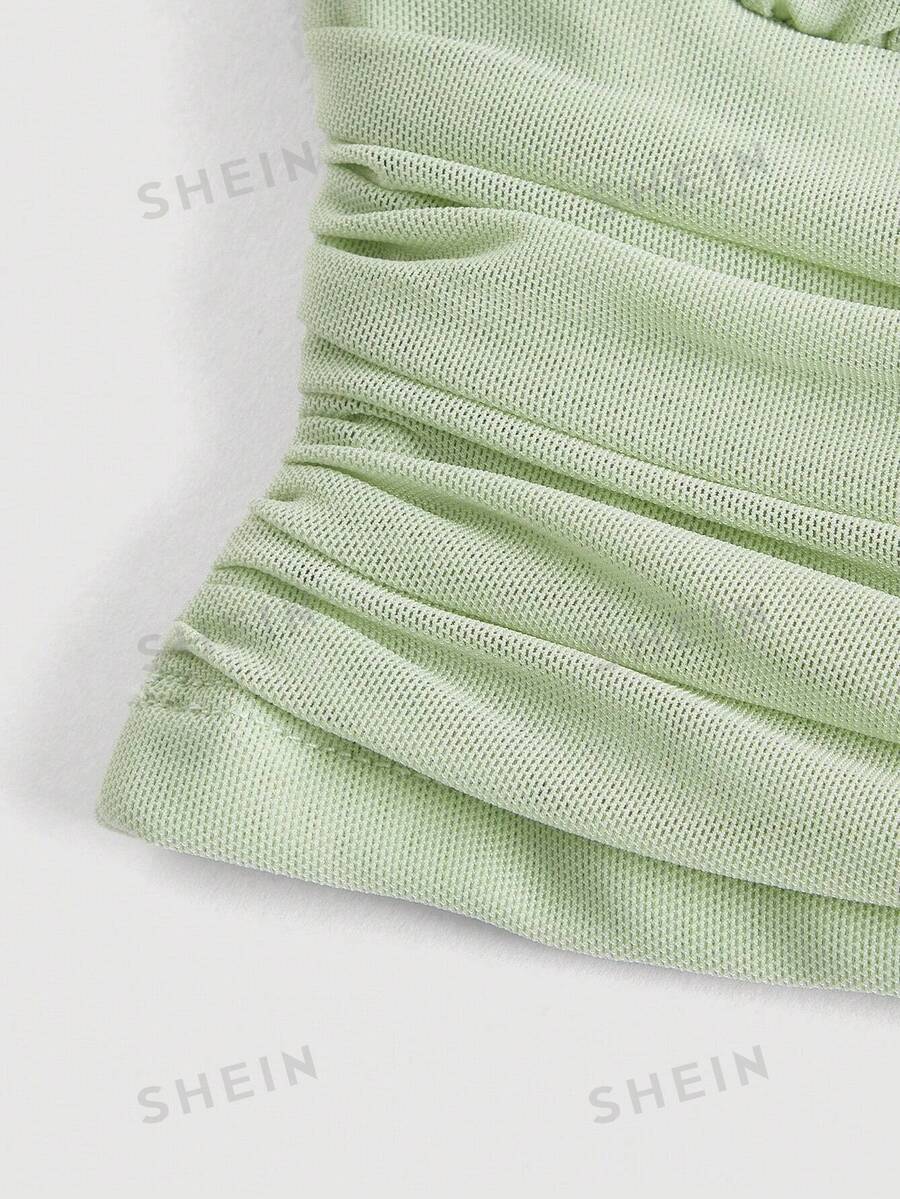 SHEIN MOD One Shoulder Ruched Crop Top | SHEIN USA