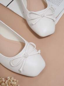 Round Toe PU Ballet Flats | SHEIN USA