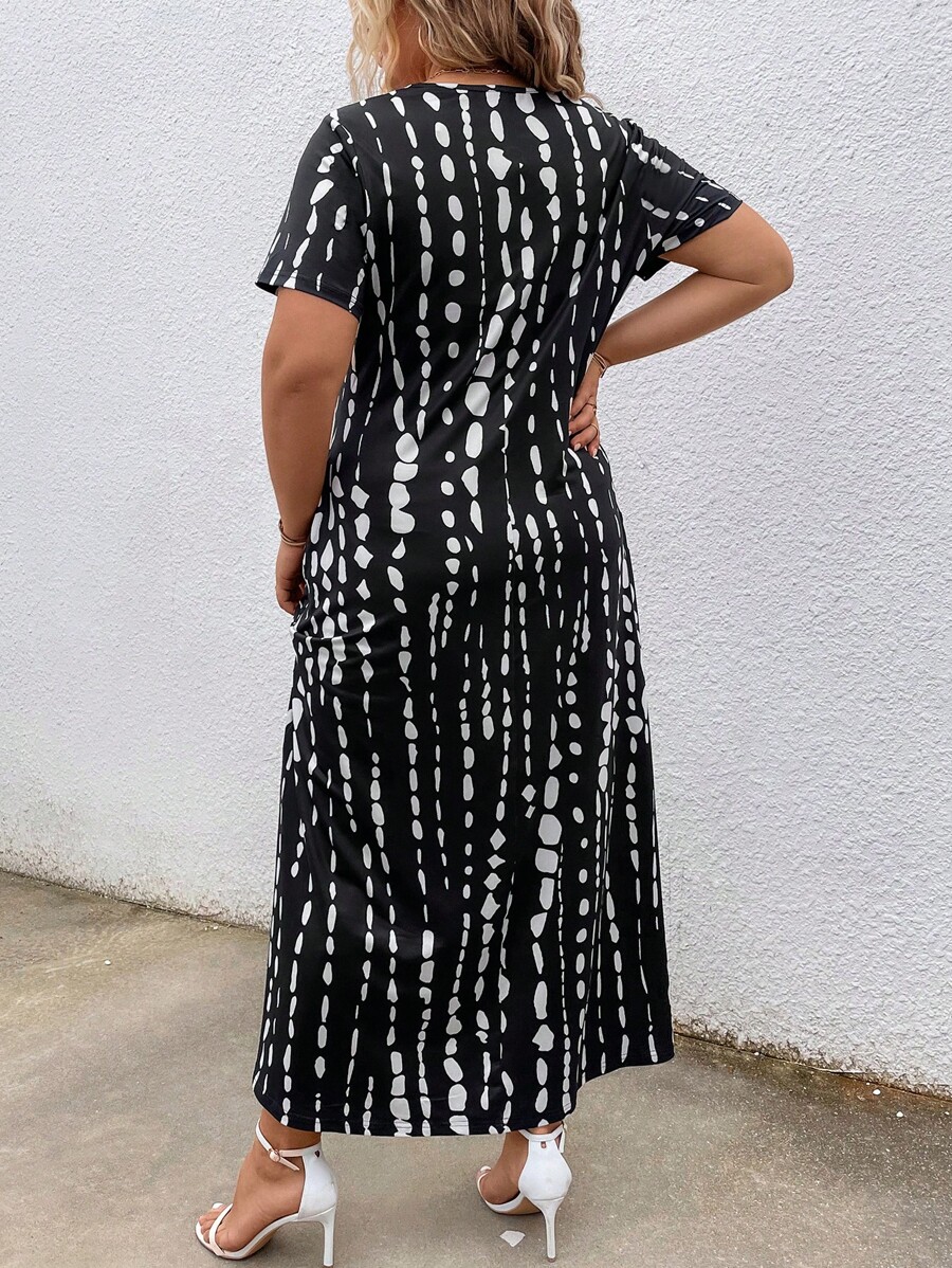 EMERY ROSE Plus Tie Dye Hidden Pocket Dress | SHEIN USA