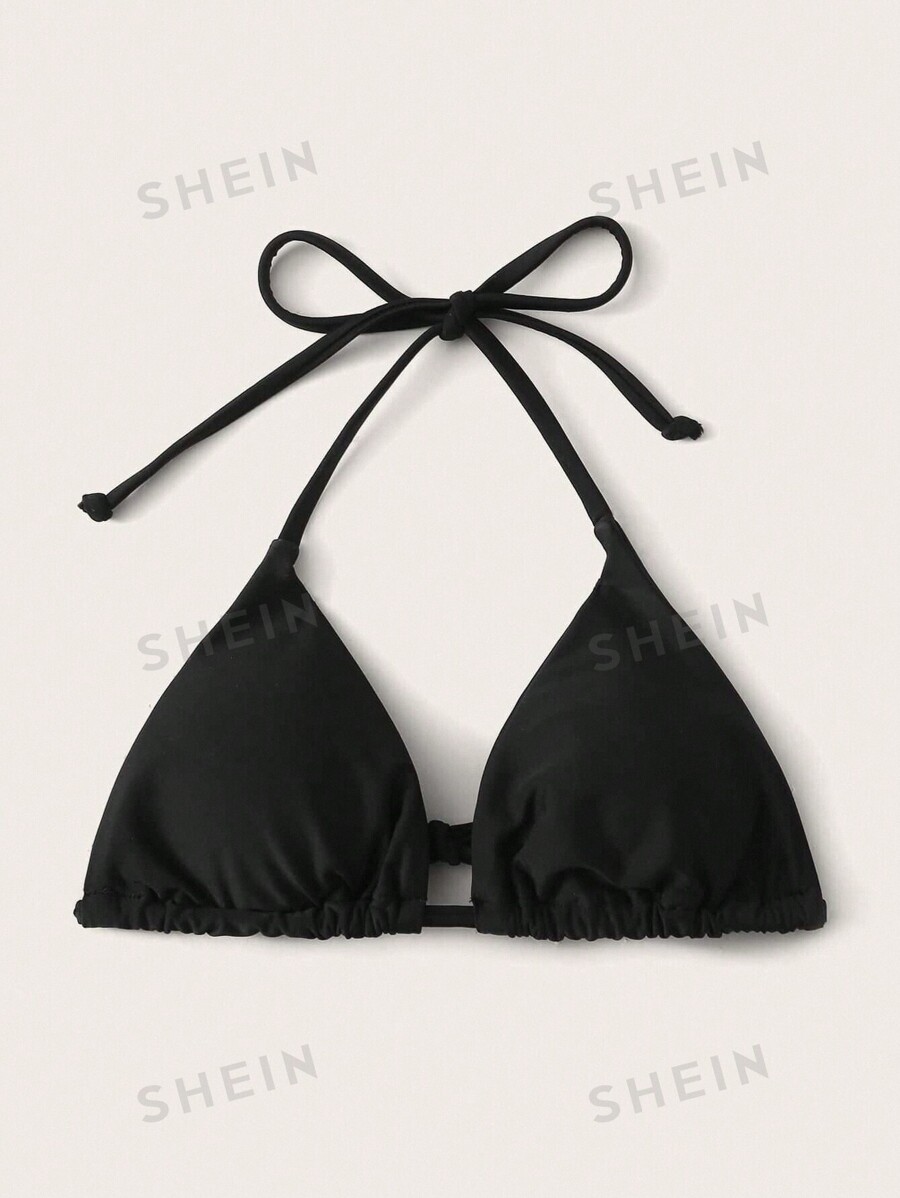 Shein Swim Halter Triangle Bikini Top Shein Uk