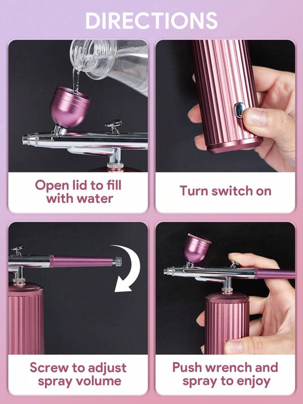 JMMO Cordless Airbrush Kit Oxygen Facial Mist for Face Body Hydration ...