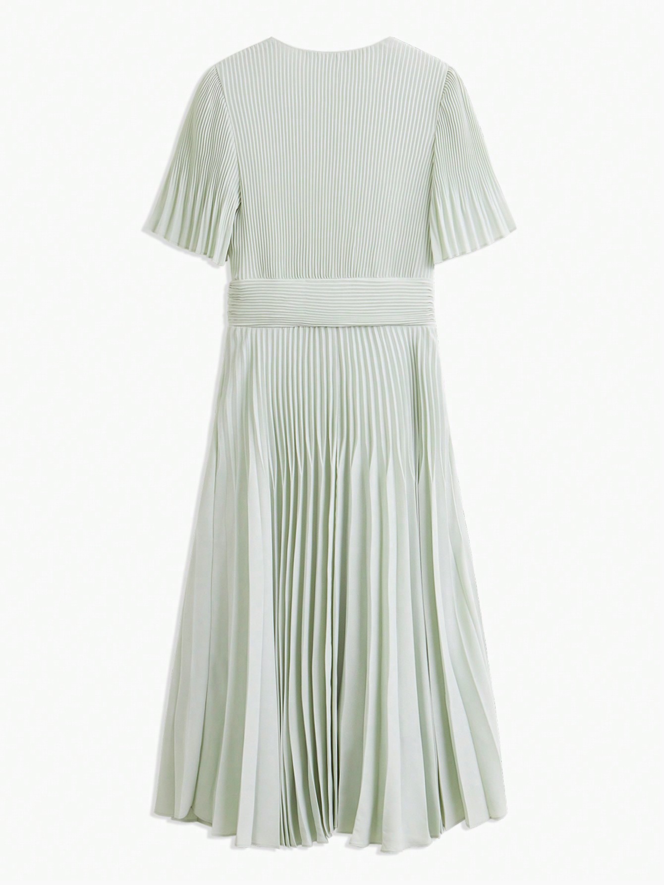 Motf Premium Plisse Flutter Sleeve Dress Shein Usa