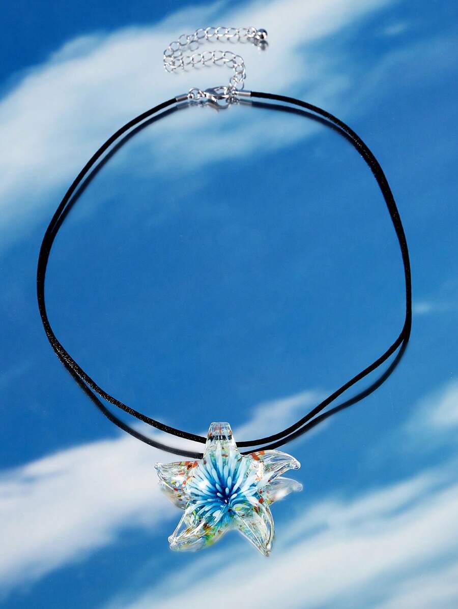 SHEIN X Lucía Bellido SHEIN ICON 1pc Starfish Pendant Fashion Necklace ...