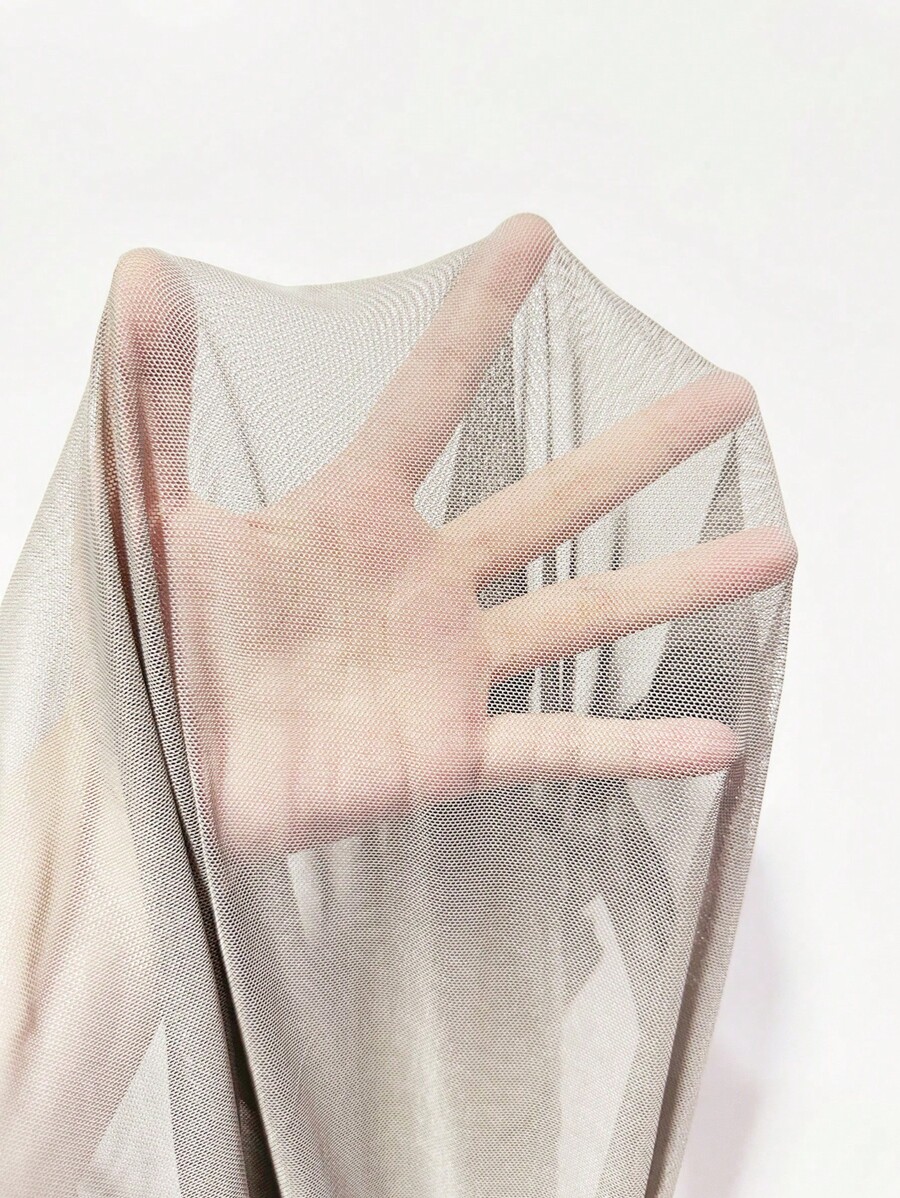 Drop Shoulder Sheer Mesh Top & Shorts PJ Set / Pajama Set Without Liner ...