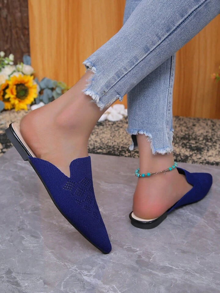 Royal Blue Flat Shoes