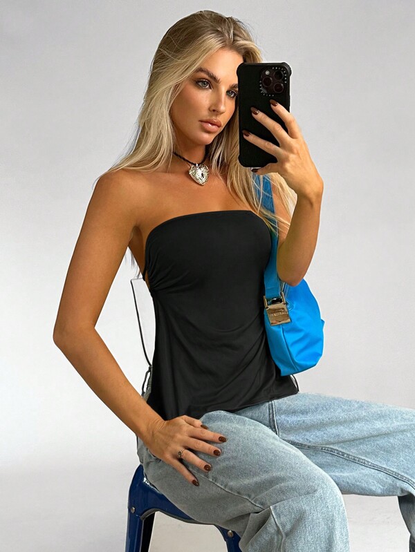 Shein Ezwear Enkel Sexig Topp Shein Se