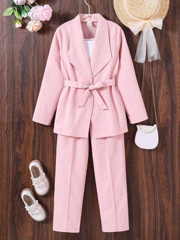 SHEIN Kids FANZEY Adolescent Fille Unicolore Top À Fines Brides ...