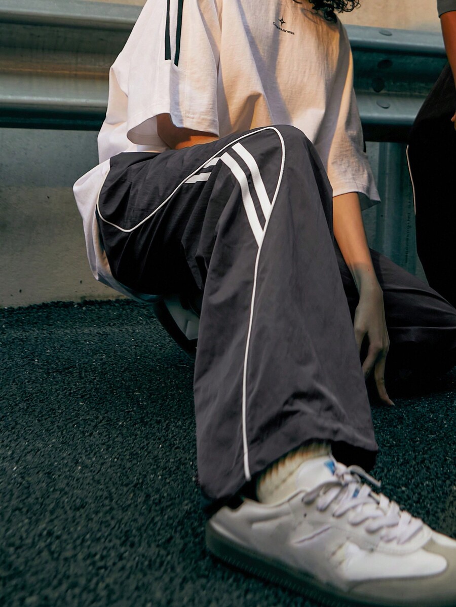 INFLATION Men Contrast Piping Drawstring Waist Pants | SHEIN USA