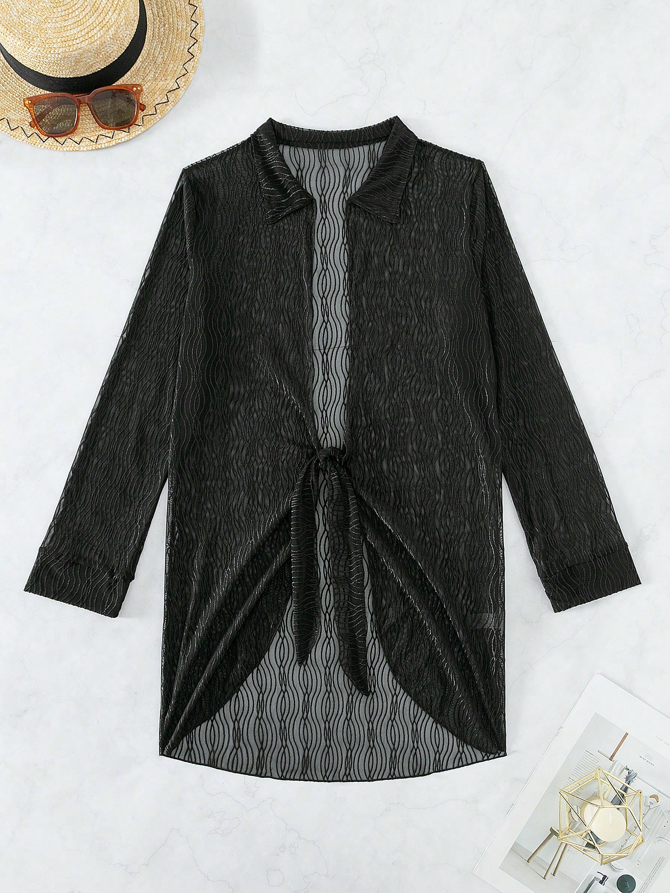 Knot Front Kimono | SHEIN USA