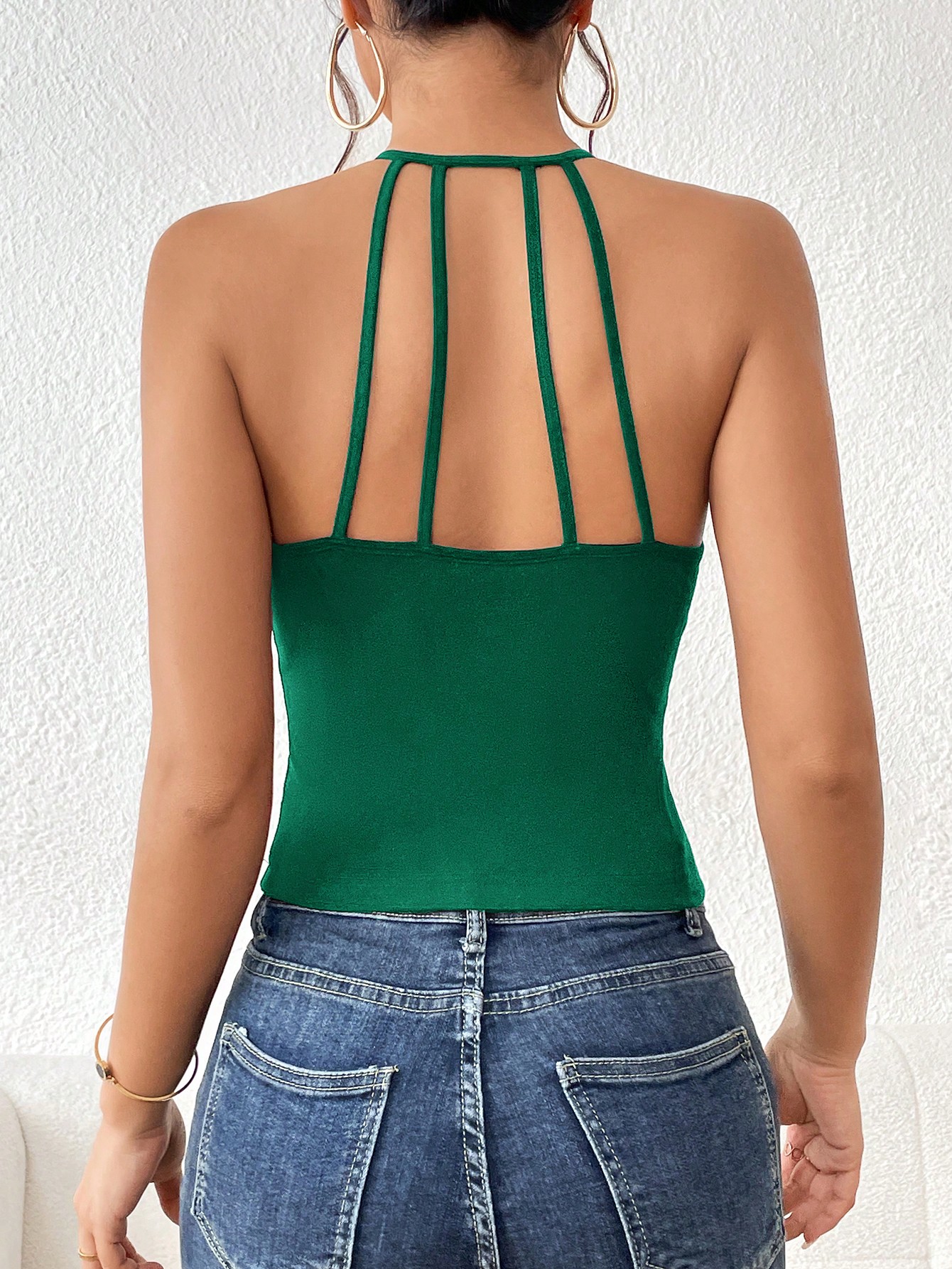 SHEIN Privé Cut Out Halter Top | SHEIN USA