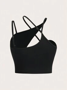 SHEIN ICON Cut Out Crisscross Front Crop Top | SHEIN USA