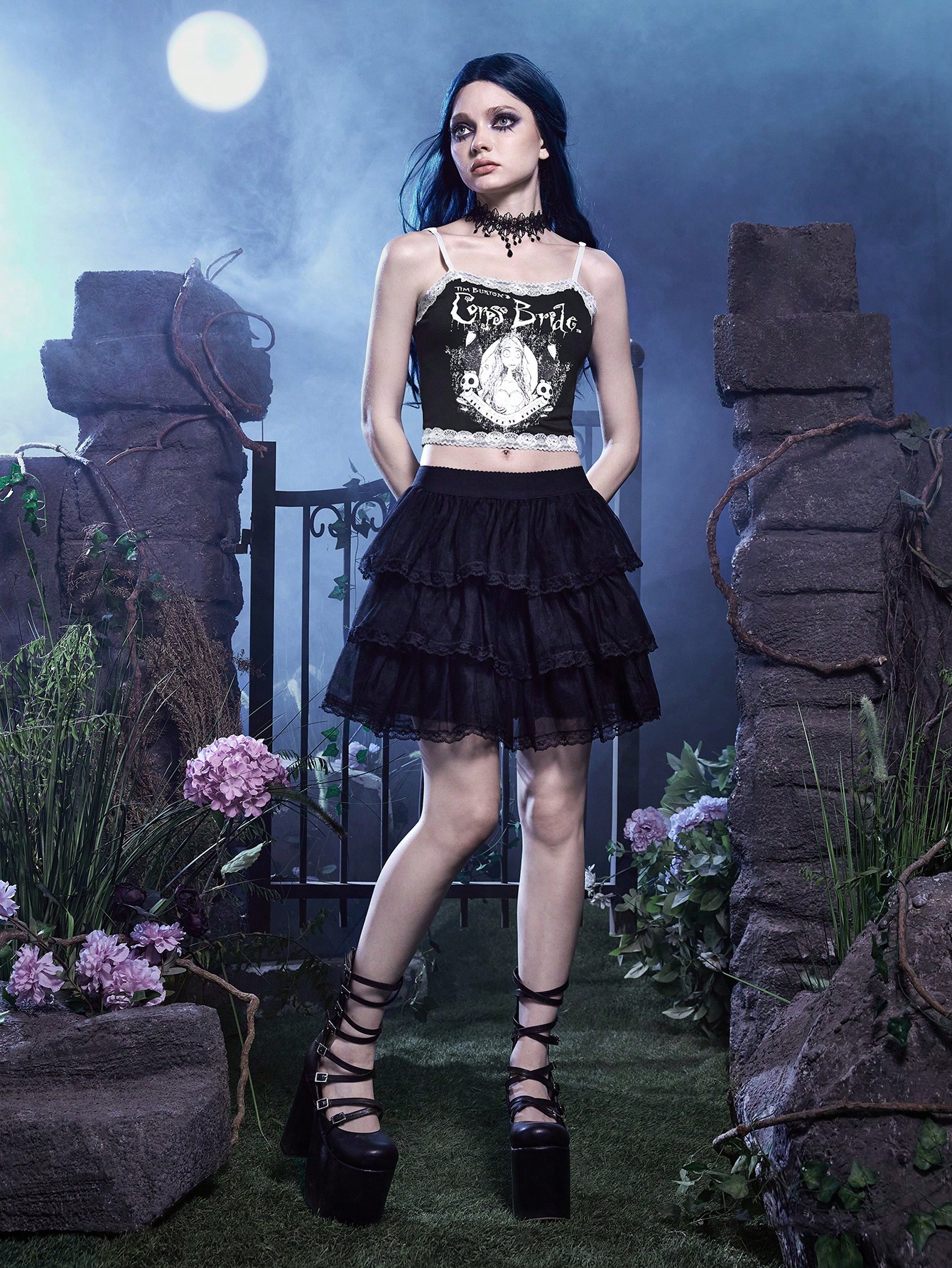 Corpse Bride | ROMWE Figure Graphic Cami Top | SHEIN USA