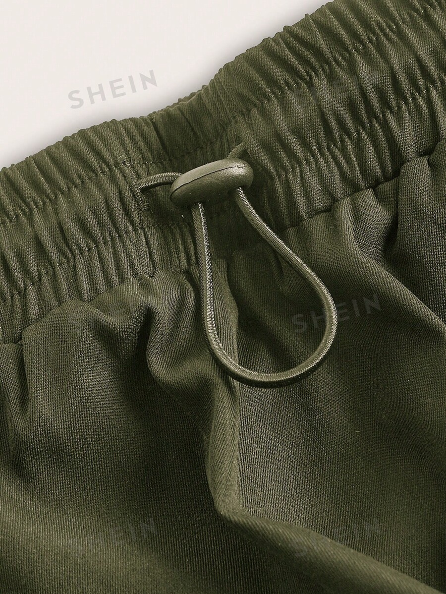 Shein Ezwear Solid Tube Top & Drawstring Side Skirt | Shein Usa