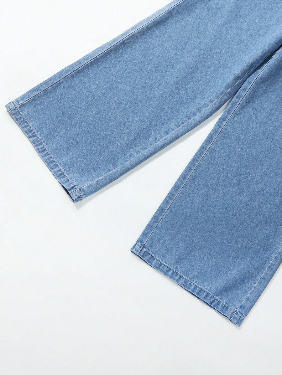 Tween Girl Casual Boho Holiday Paperback Waist Wide Legs Jeans, Girls ...