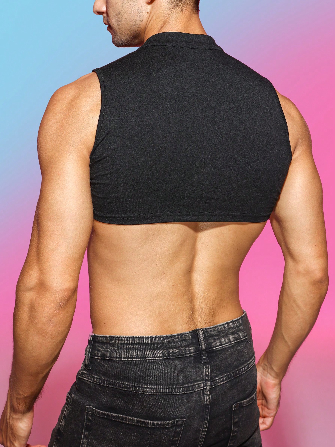 Manfinity Fever City Men Lace Up Front Crop Tank Top | SHEIN USA