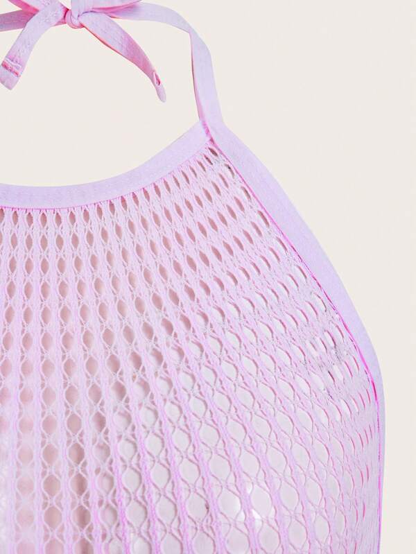 Kawaii Hollow Out Halter Bodystocking | SHEIN UK