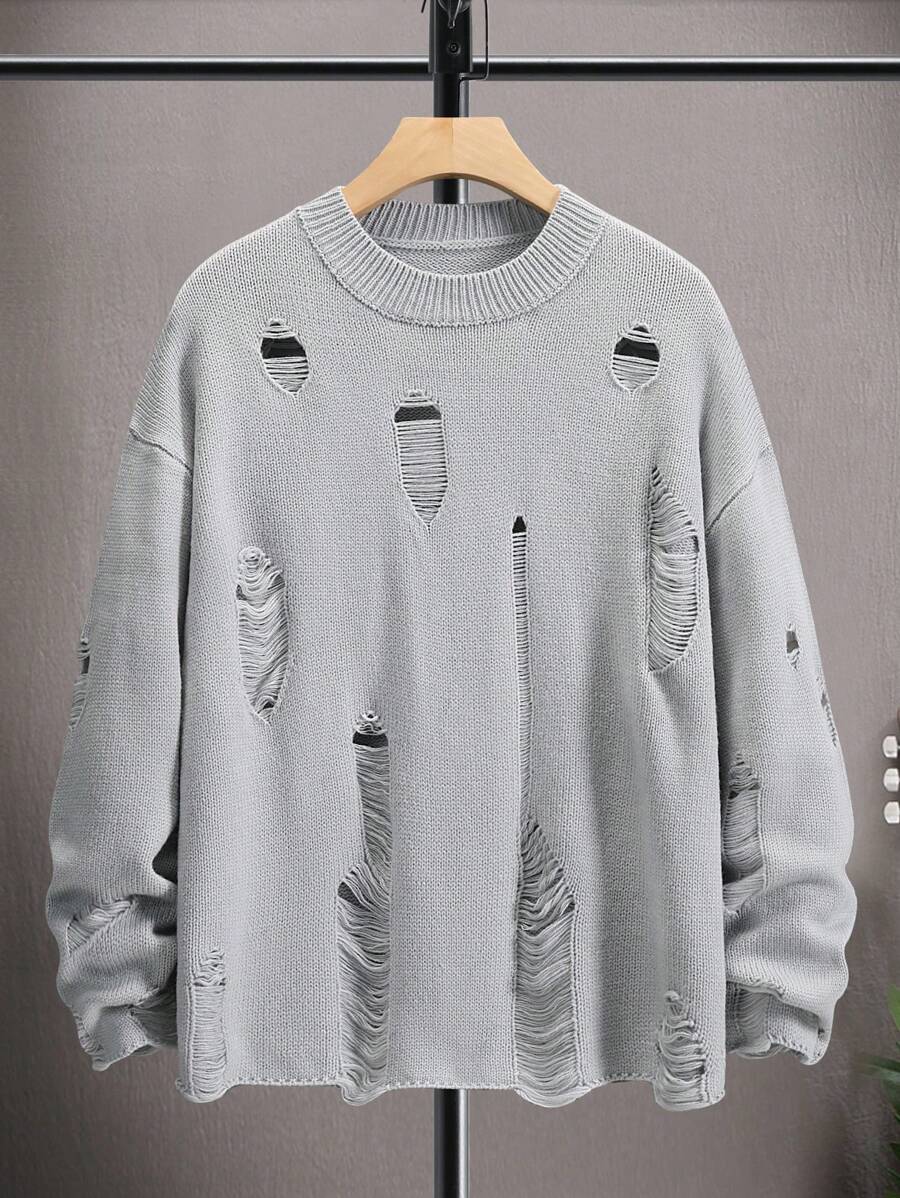 Manfinity EMRG Men Ripped Drop Shoulder Jumper | SHEIN UK