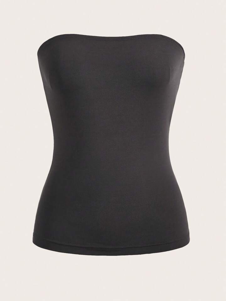 SHEIN BASICS Solid Tube Top | SHEIN