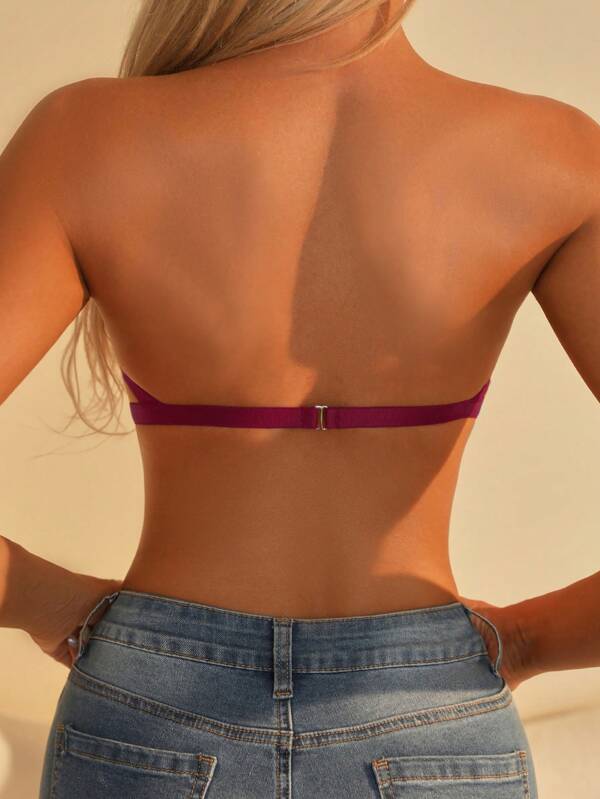 SHEIN Solid Strapless Underwire Bra | SHEIN