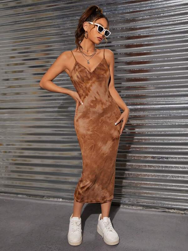 SHEIN EZwear Tie Dye Slip Dress | SHEIN UK