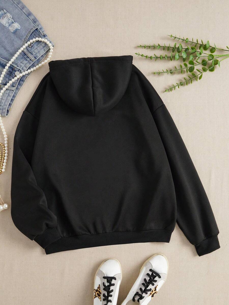 INAWLY Zip Up Drawstring Thermal Lined Hoodie,Long Sleeve Tops | SHEIN USA