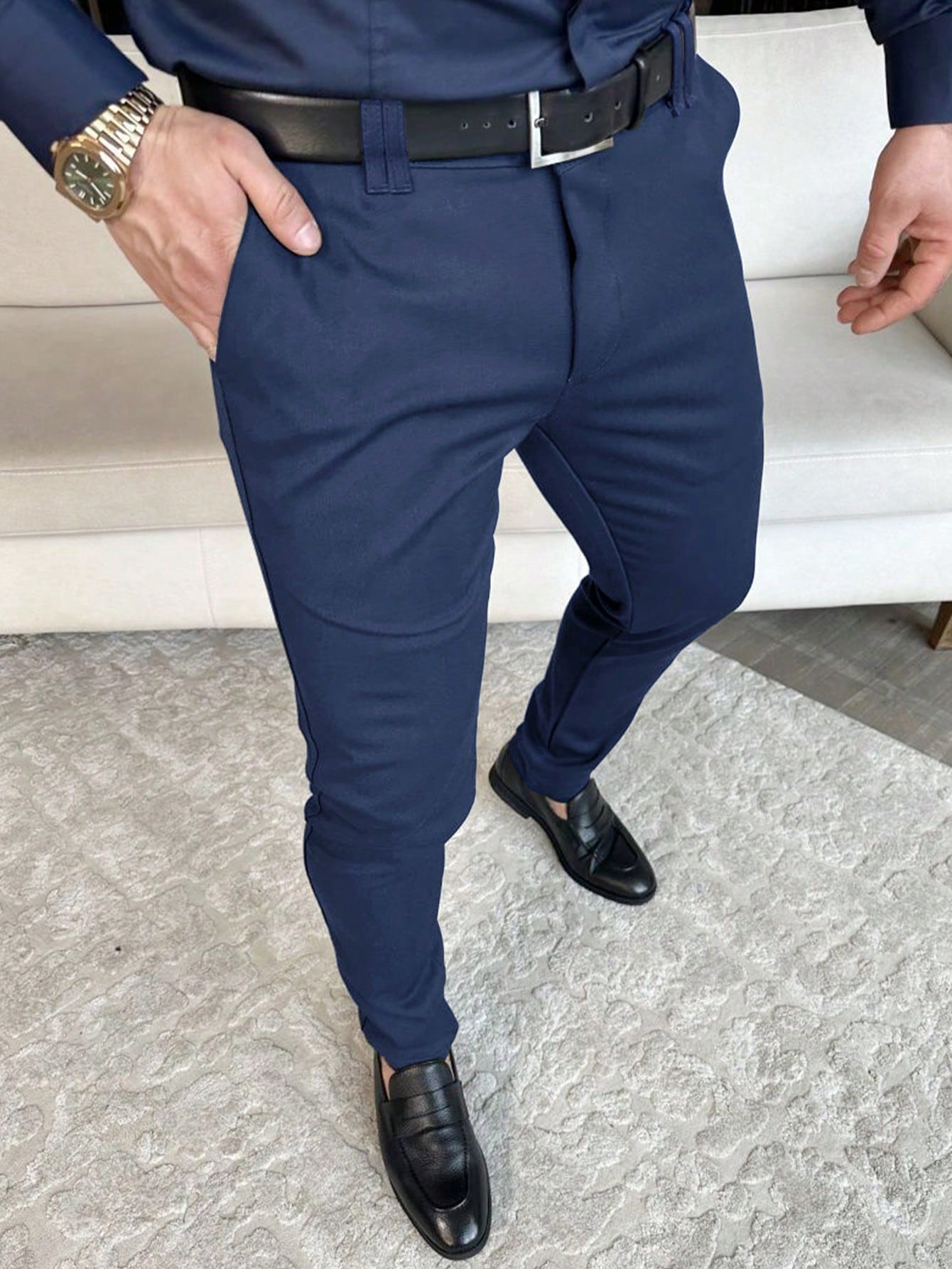 Manfinity Bizformal Men Slant Pocket Suit Pants Without Belt | SHEIN USA