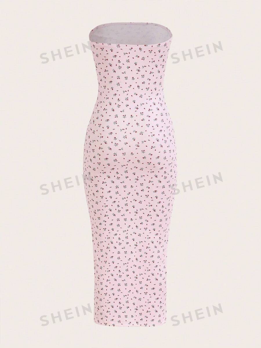 SHEIN SHEIN MOD Summer Going Out Pink Ditsy Floral Print External ...