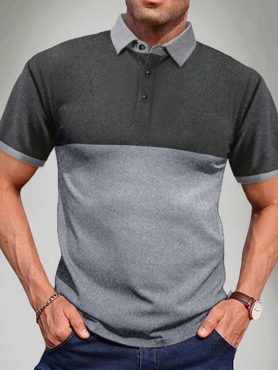 Men Two Tone Polo Shirt | SHEIN USA