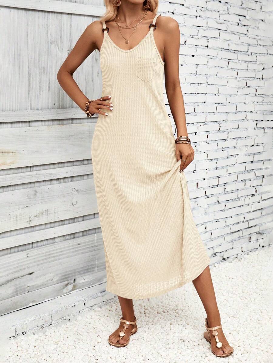 SHEIN LUNE Solid Cami Dress | SHEIN USA