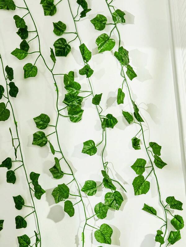 Fairycore 1pc Plastic Artificial Leaf Vine, Boho Simulation Plant Green ...