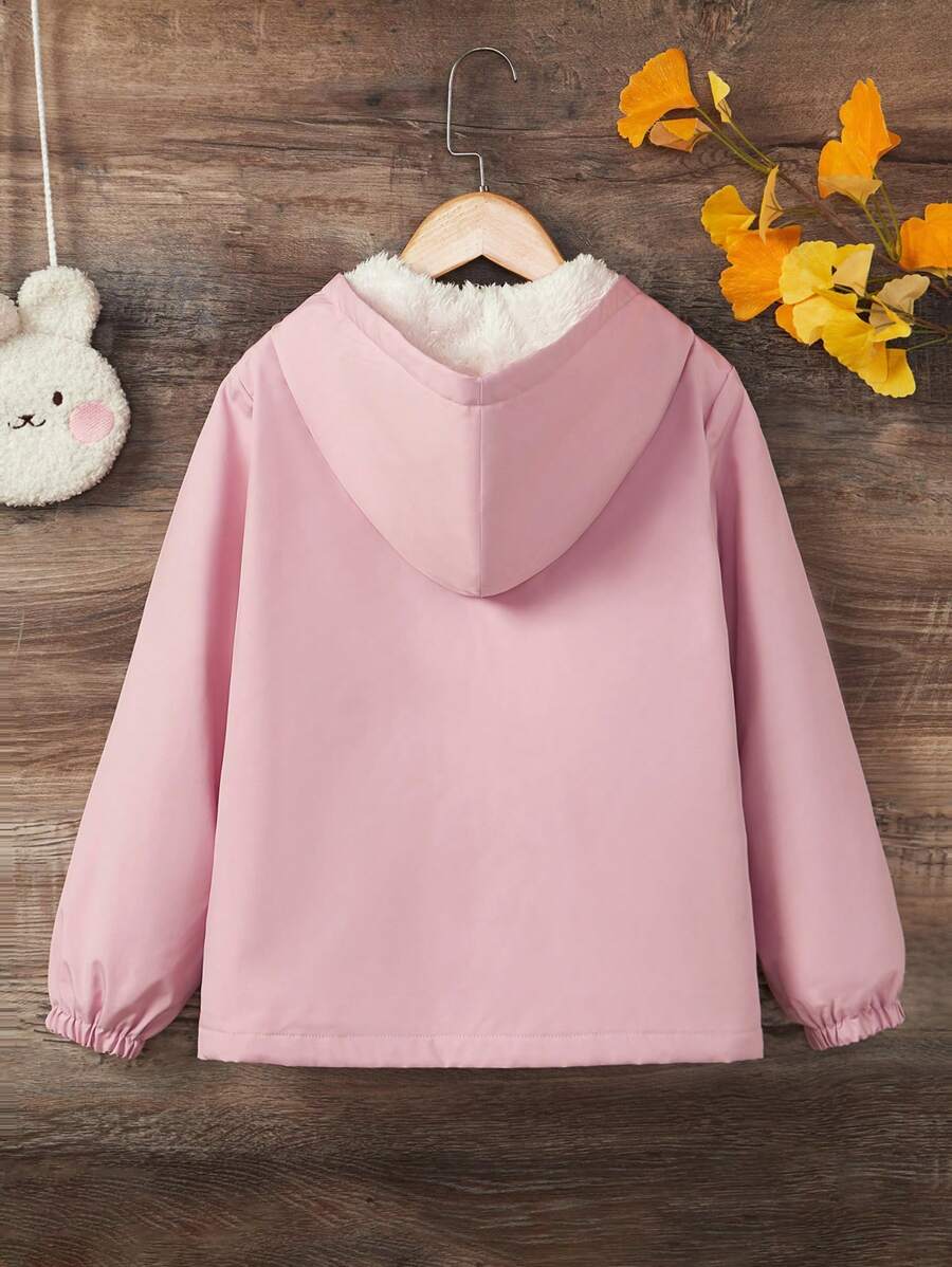 SHEIN Tween Girl Thermal Lined Zip Up Hooded Jacket | SHEIN USA