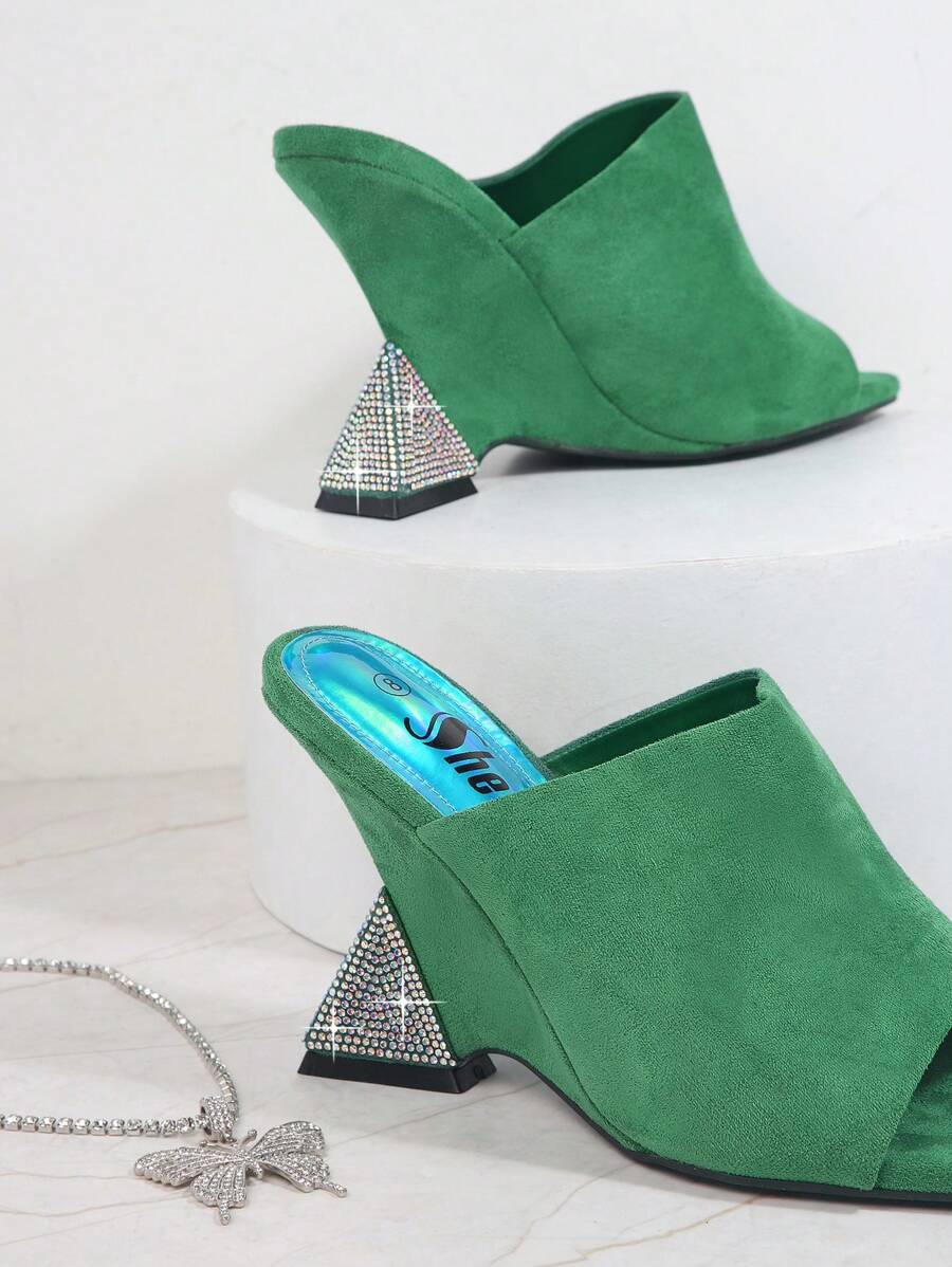 Square Peep Toe Slip On Wedge Heels | SHEIN UK
