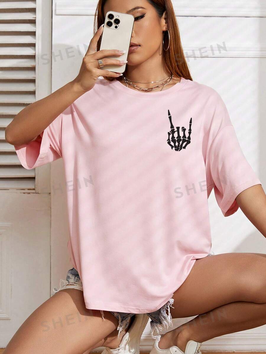 Shein Ezwear Slogan Graphic Drop Shoulder Tee On My Husbands Last Nerve