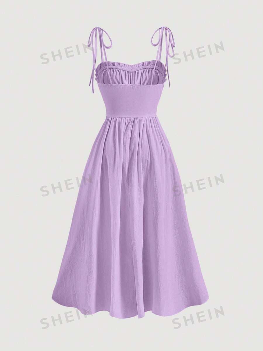 SHEIN MOD Solid Ruched Bust Cami Dress | SHEIN UK