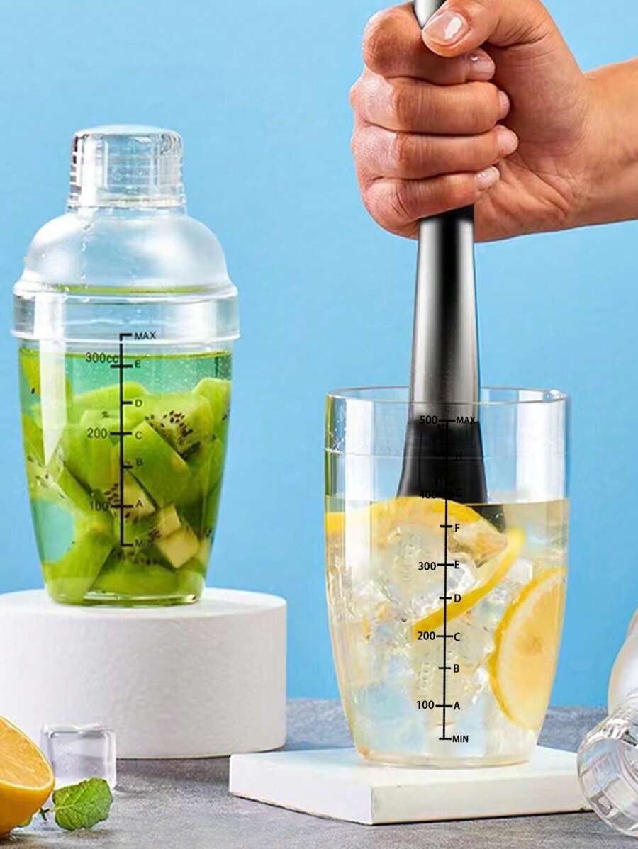 Plastic Cocktail Shaker 350cc/500cc Clear Drink Shaker Plastic Bar Tool ...