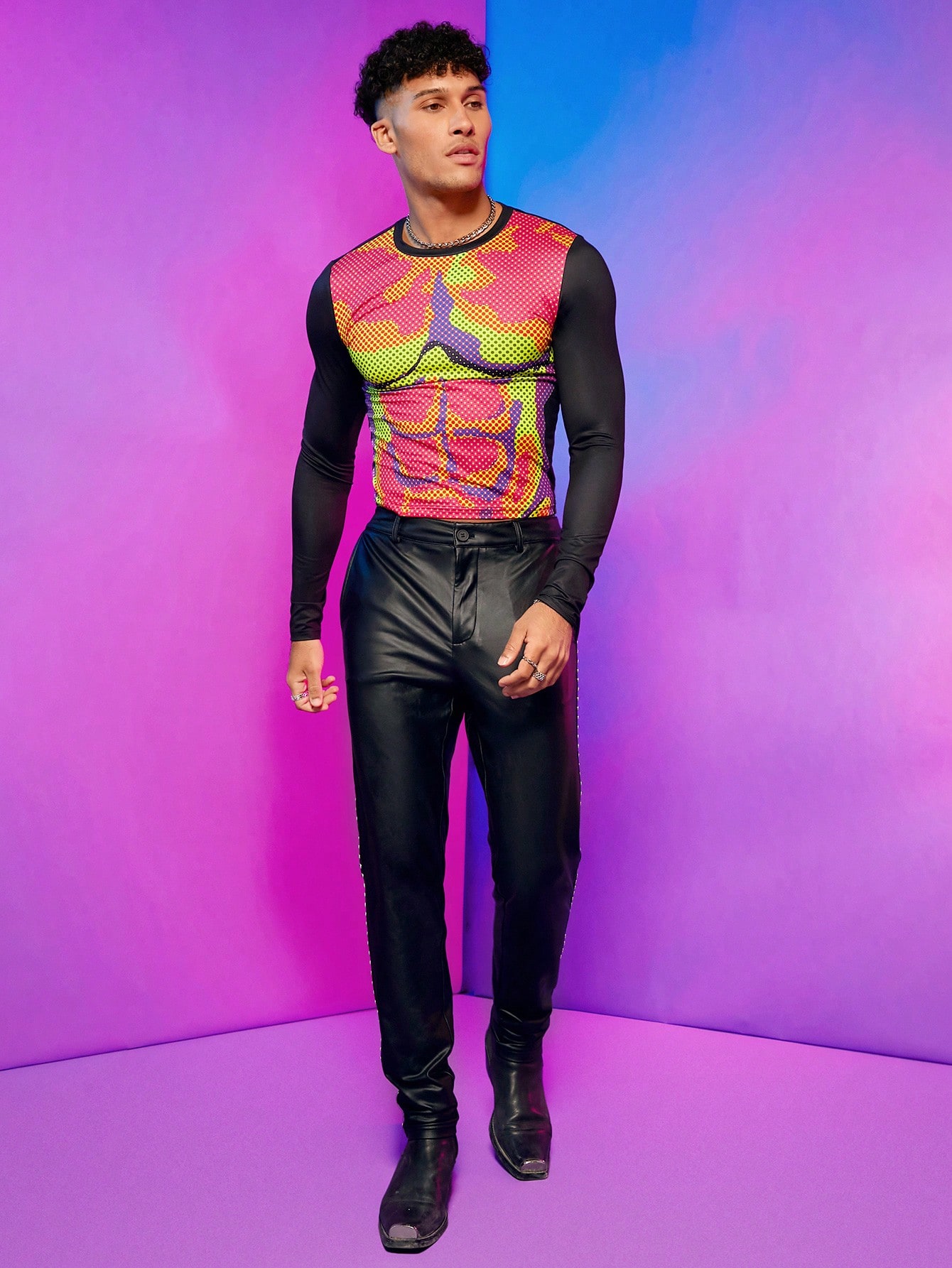 Manfinity Fever City Men Body Heat Map Print Tee | SHEIN USA