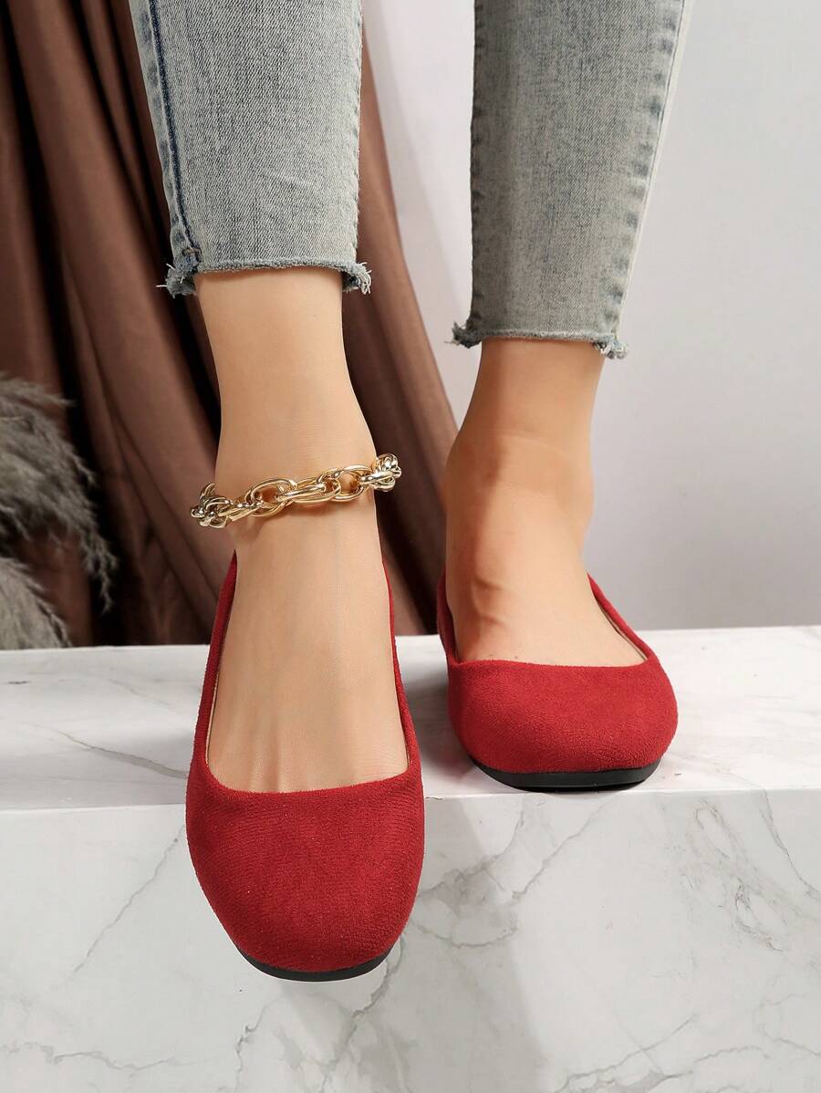 Women Minimalist Ballet Flats, Funky Outdoor Fabric Flats | SHEIN UK