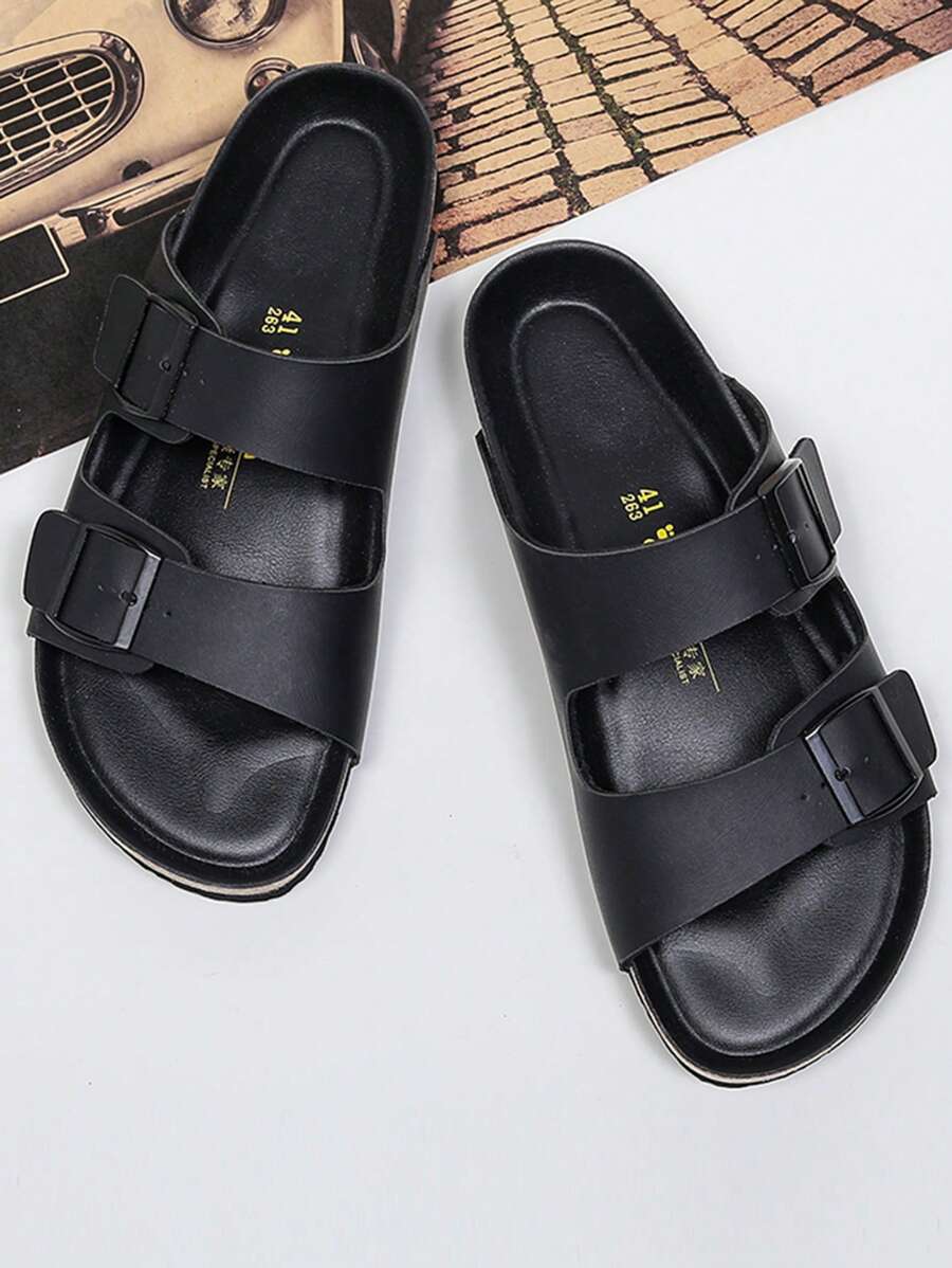Men'S Buckle Decor Slides, Fashion Summer Slides | SHEIN USA