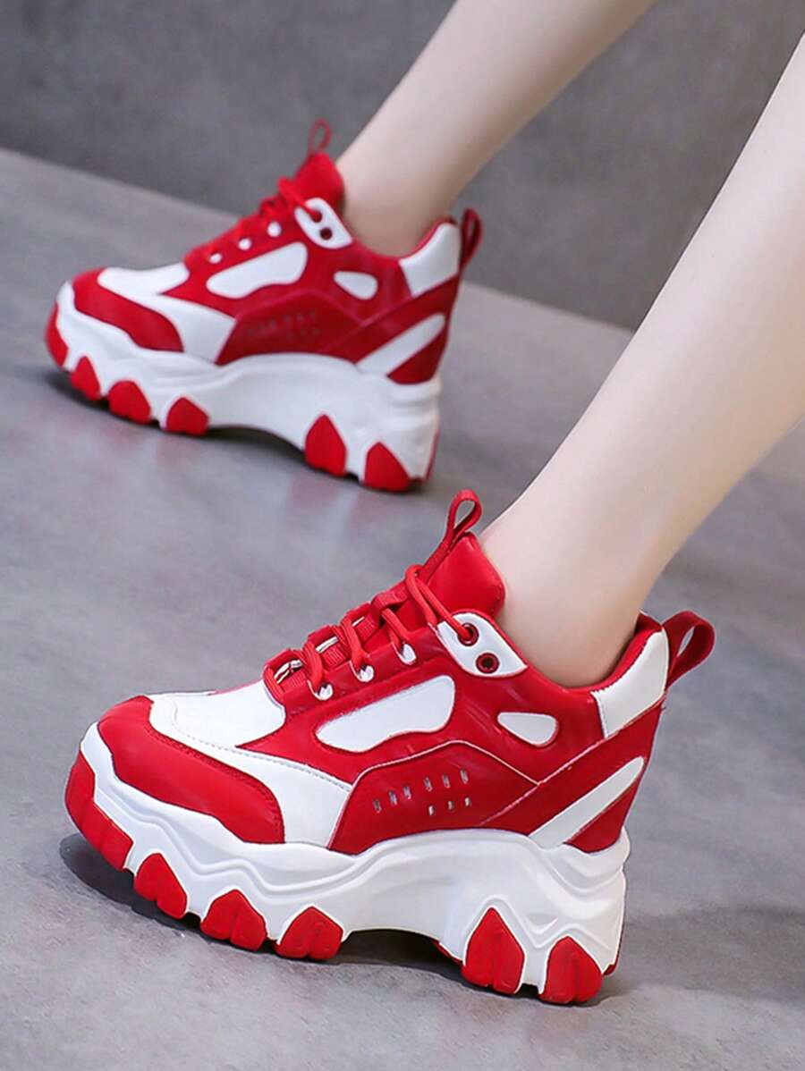 Women's Inner Heightening Dancing Shoes Wedge Platform Sneakers | SHEIN USA