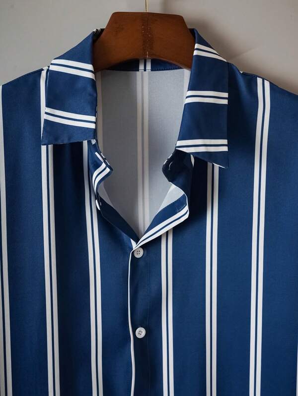 Men Striped Print Shirt | SHEIN USA