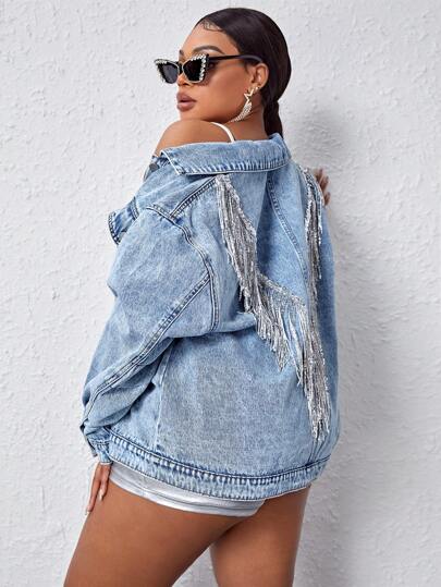 Plus Size Denim Jackets | Fashion Plus Size Denim Jackets | SHEIN USA
