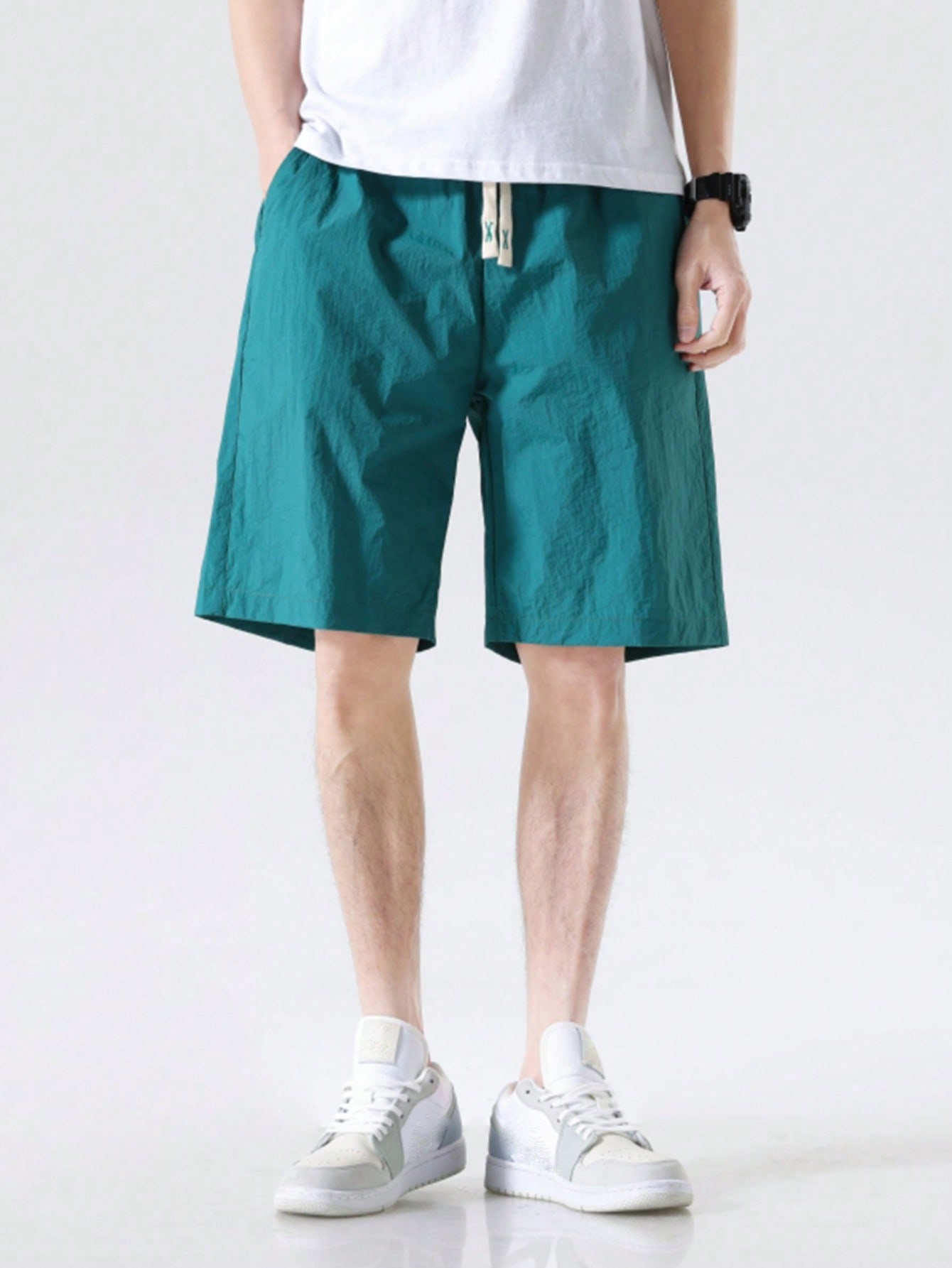 Men Drawstring Waist Slant Pocket Shorts | SHEIN USA