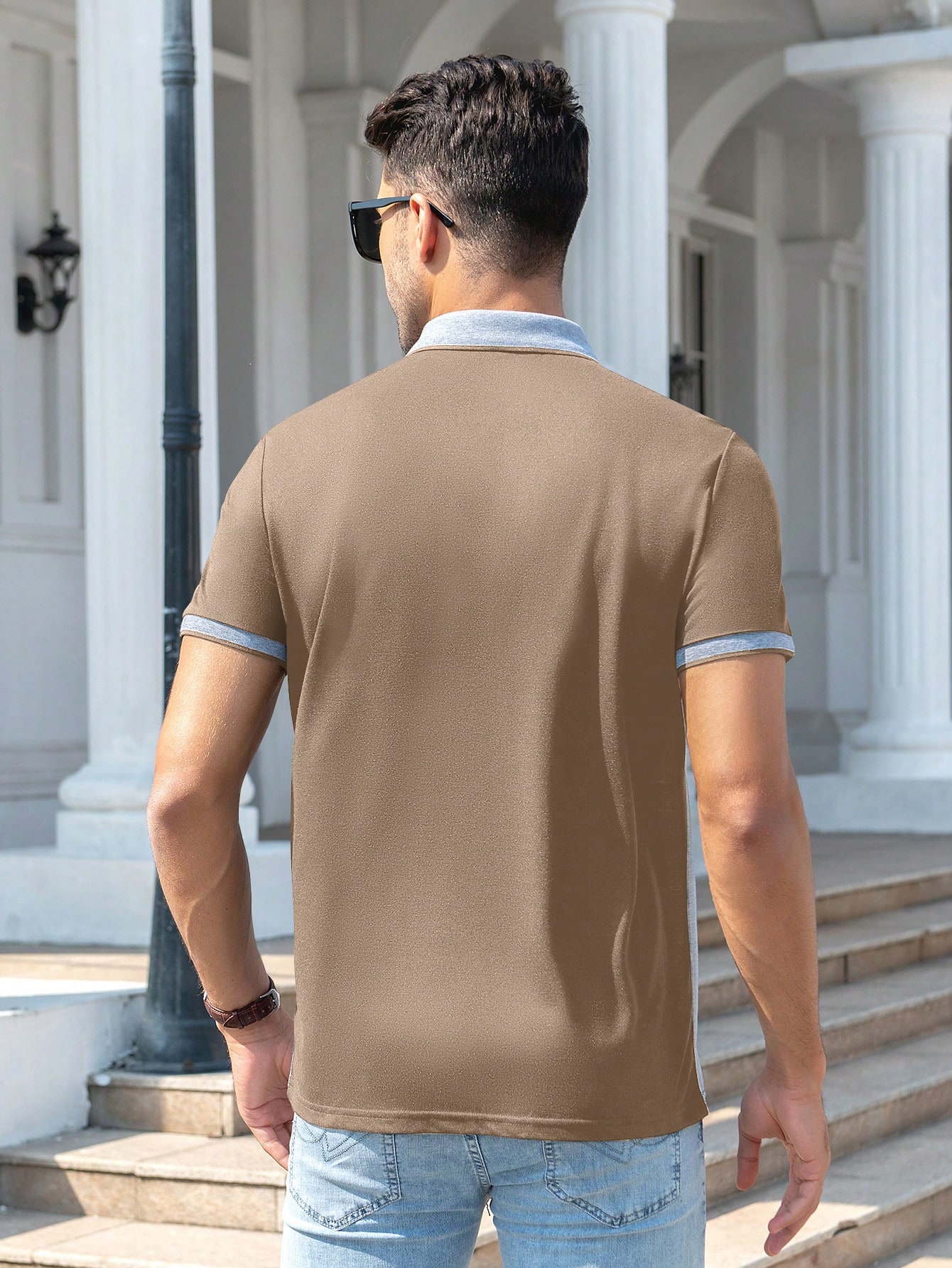 Manfinity Homme Men Color Block Horse Print Polo Shirt | SHEIN USA