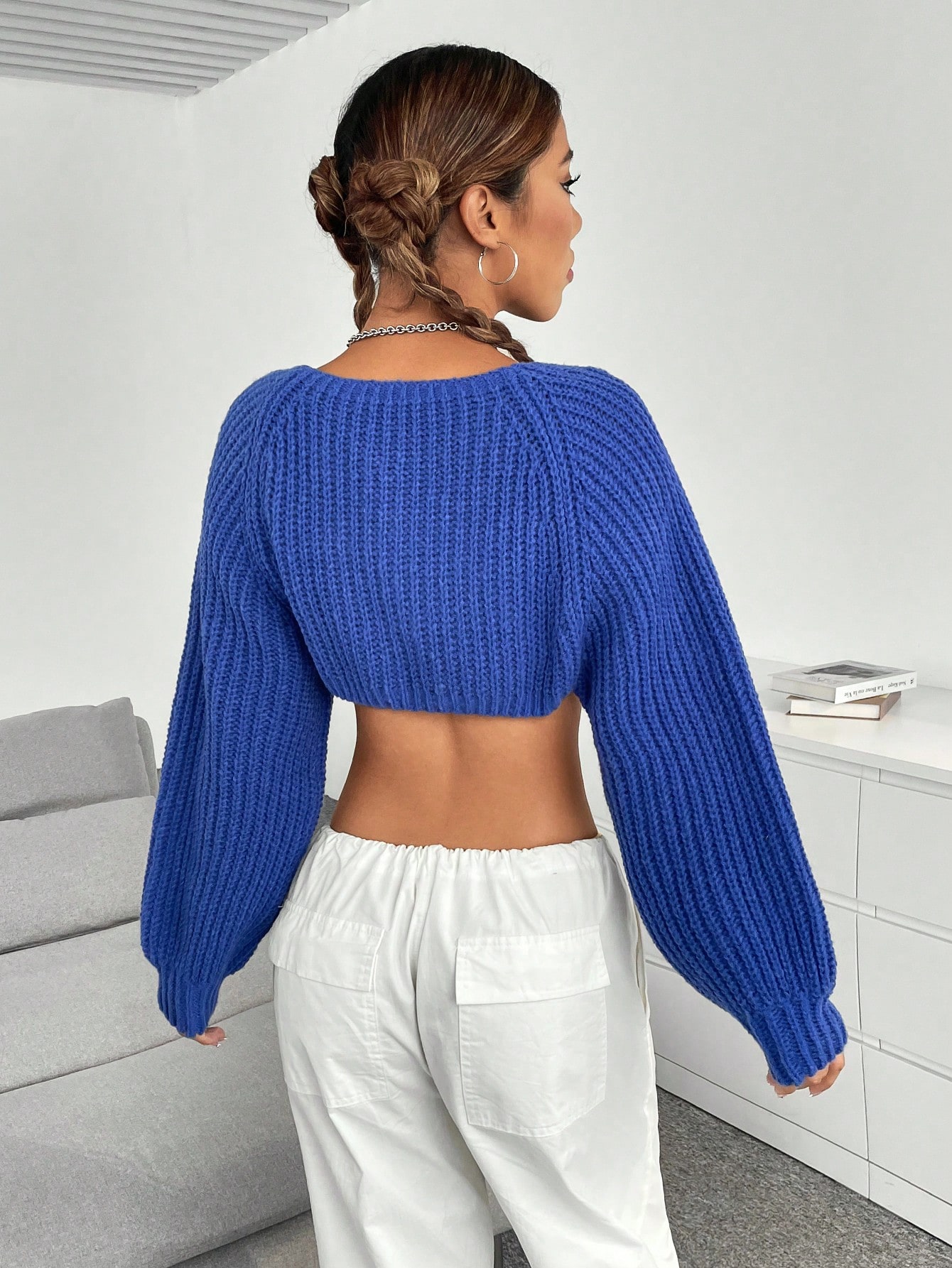 SHEIN Coolane Crop Shrug Cardigan & Tube Knit Top | SHEIN UK