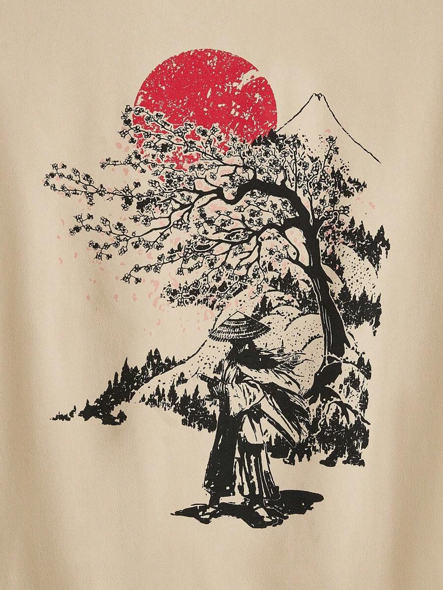 Manfinity ModaGents Men Sun & Tree Print Tee | SHEIN UK