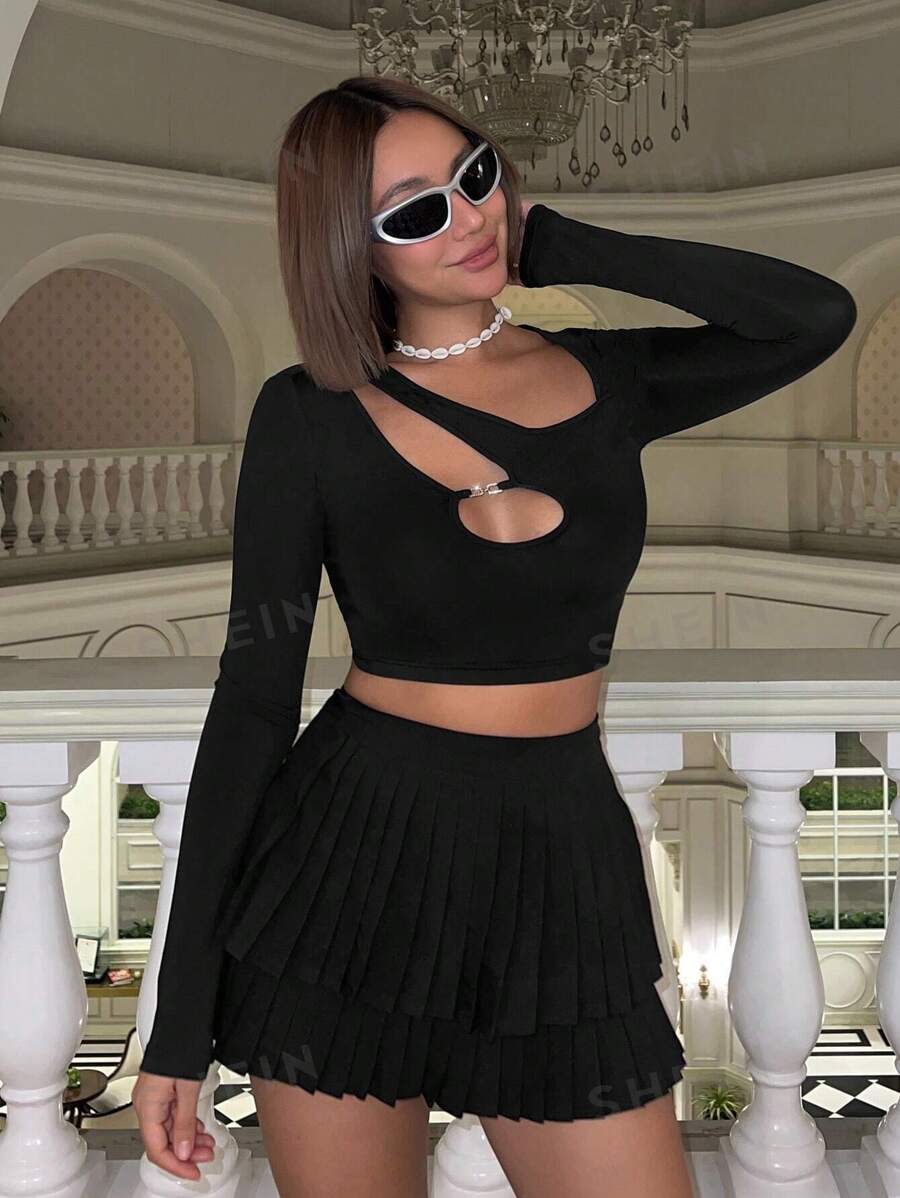 SHEIN ICON Y2k Fall Women Outfits Basic T Shirt Women T Shirt Plain T ...