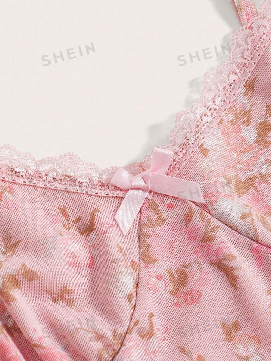 Shein Ezwear Ditsy Floral Cami Bodycon Dress Shein Usa