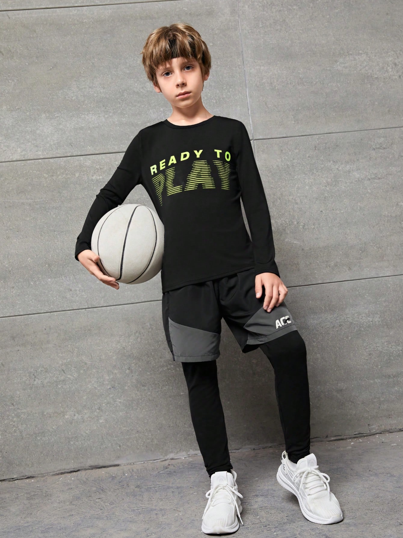 SHEIN Tween Boy Slogan Graphic Active Top | SHEIN USA