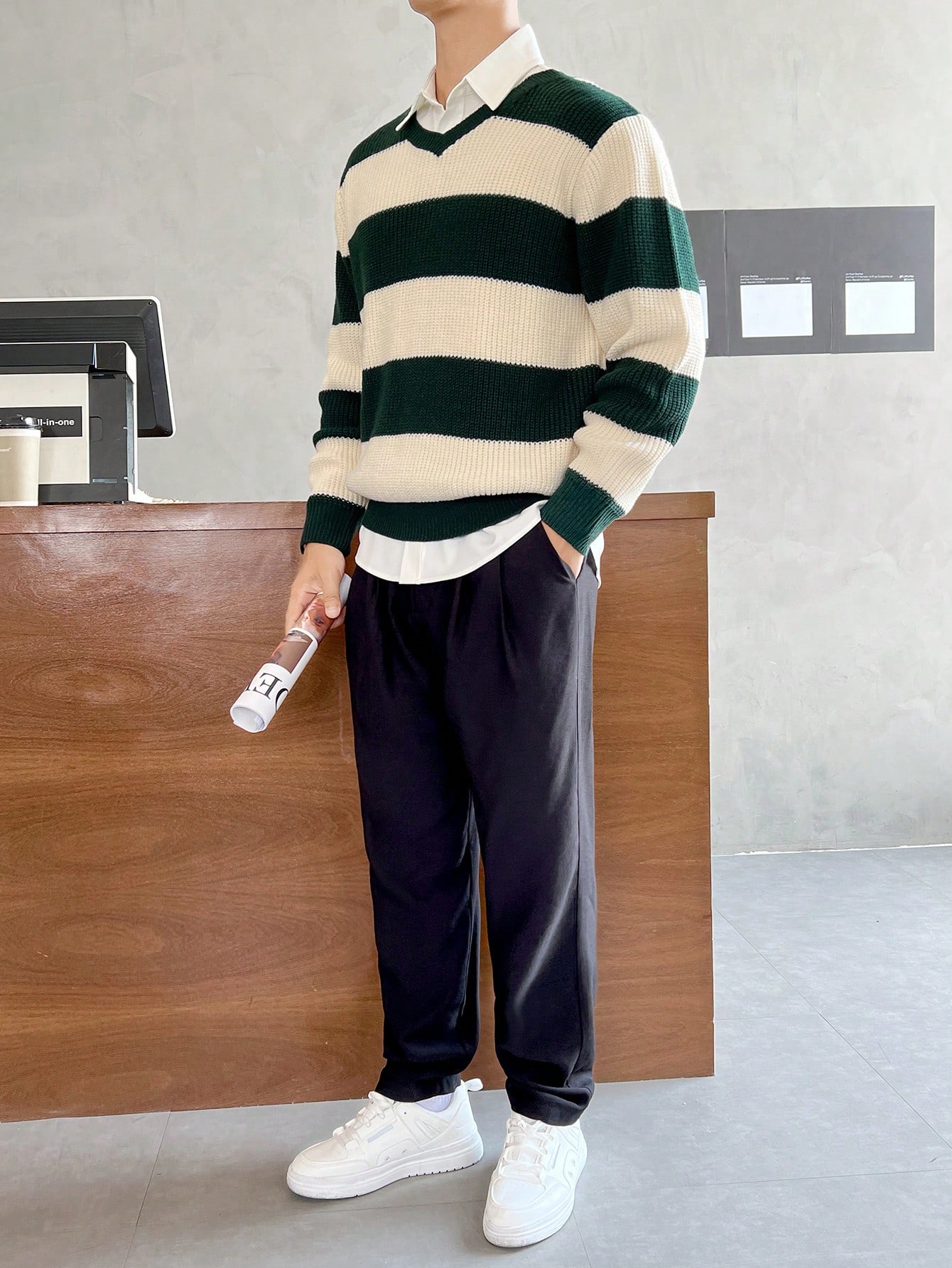 Manfinity Hypemode Men Two Tone Jumper Without Shirt | SHEIN UK